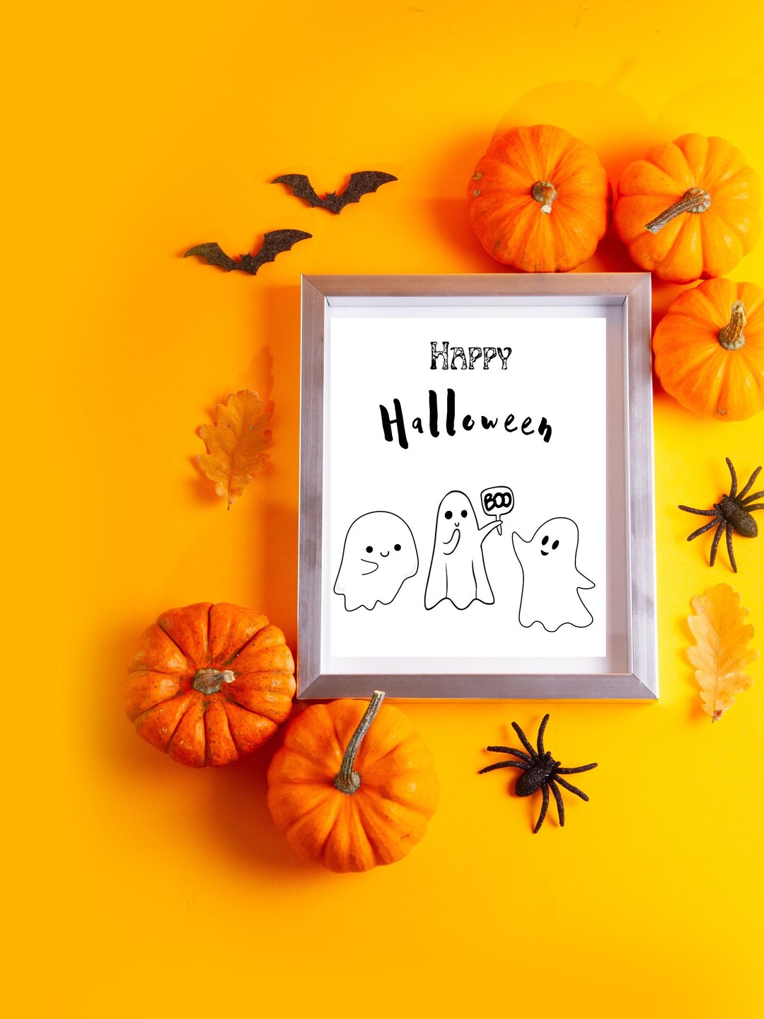 Cute Ghost Print, Happy Halloween Print, Halloween Art, Pinterest Pin ...