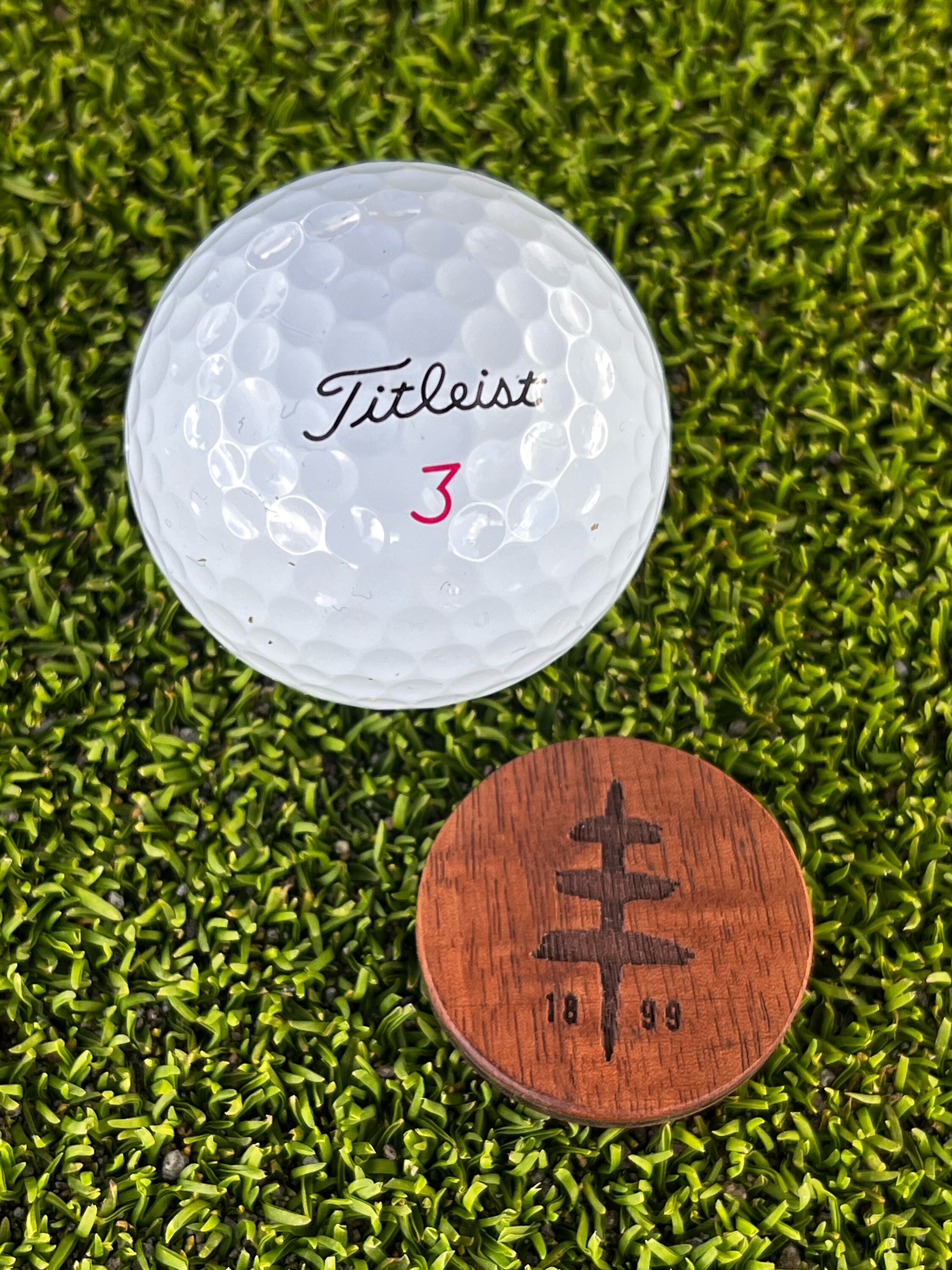 Golf Ball Marker Wood Golf Ball Marker - Etsy