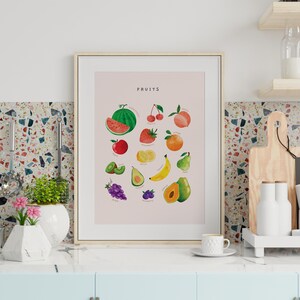 Fruits Homeschool Educational Posters | Printable Watercolor Montessori ...