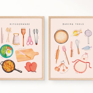 Food & Kitchen Educational Posters Set of 8 | Printable Montessori ...