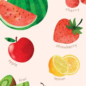 Fruits Vegetables Educational Posters | Set of 2 Watercolor Montessori ...