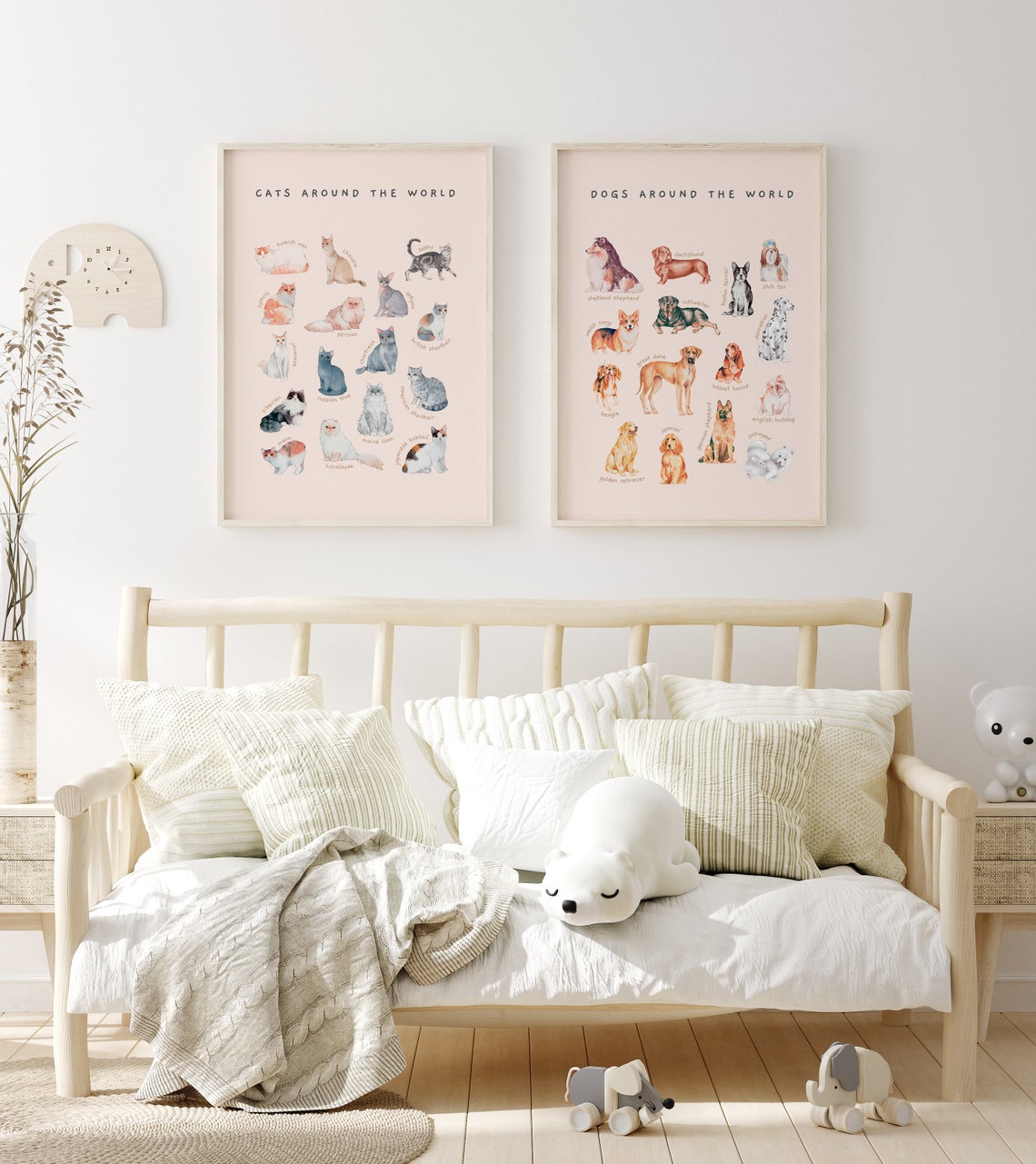 Cat & Dog Breeds Educational Posters Set of 2 Printable - Etsy
