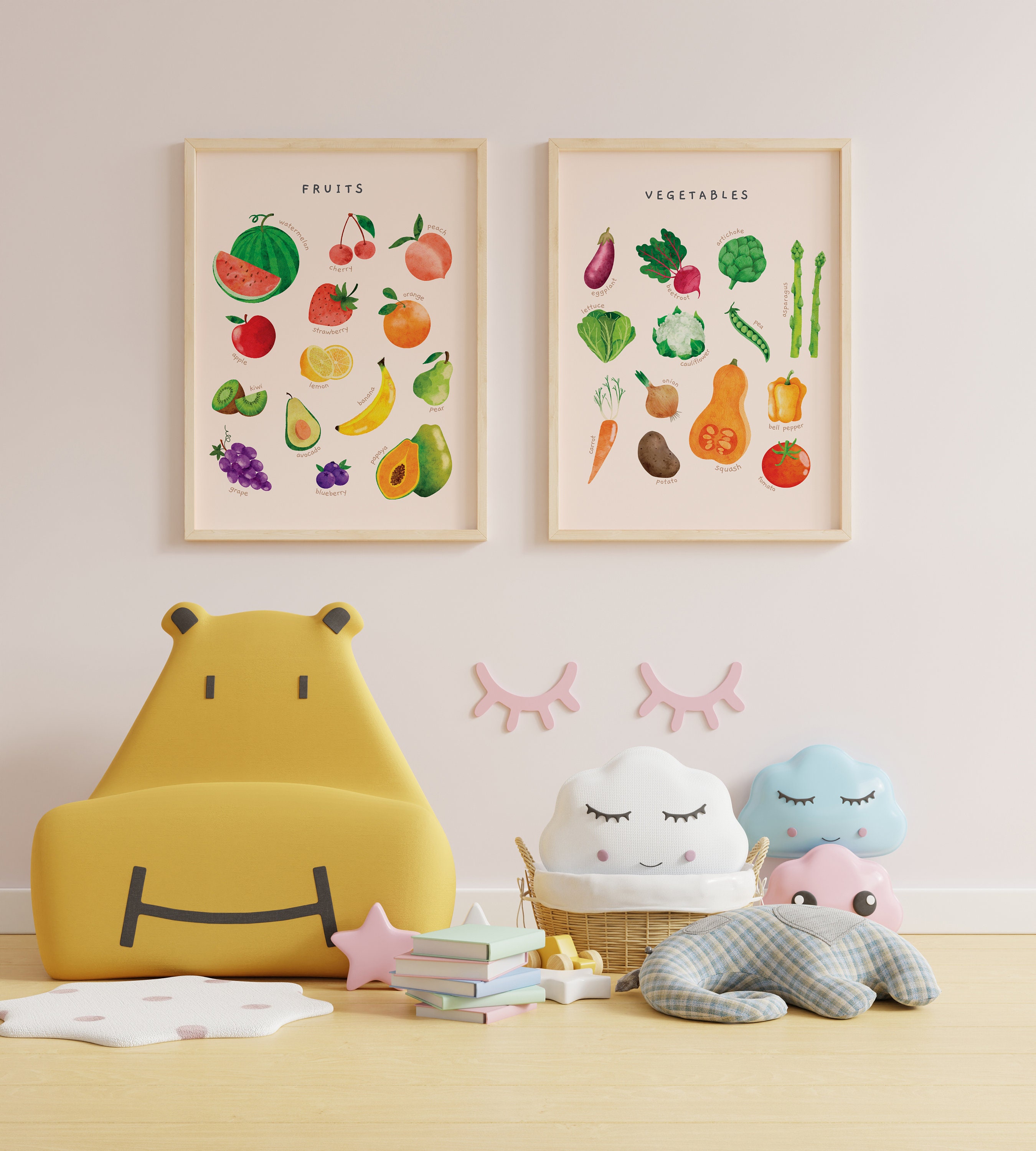 Food & Kitchen Educational Posters Set of 8 Printable Montessori ...