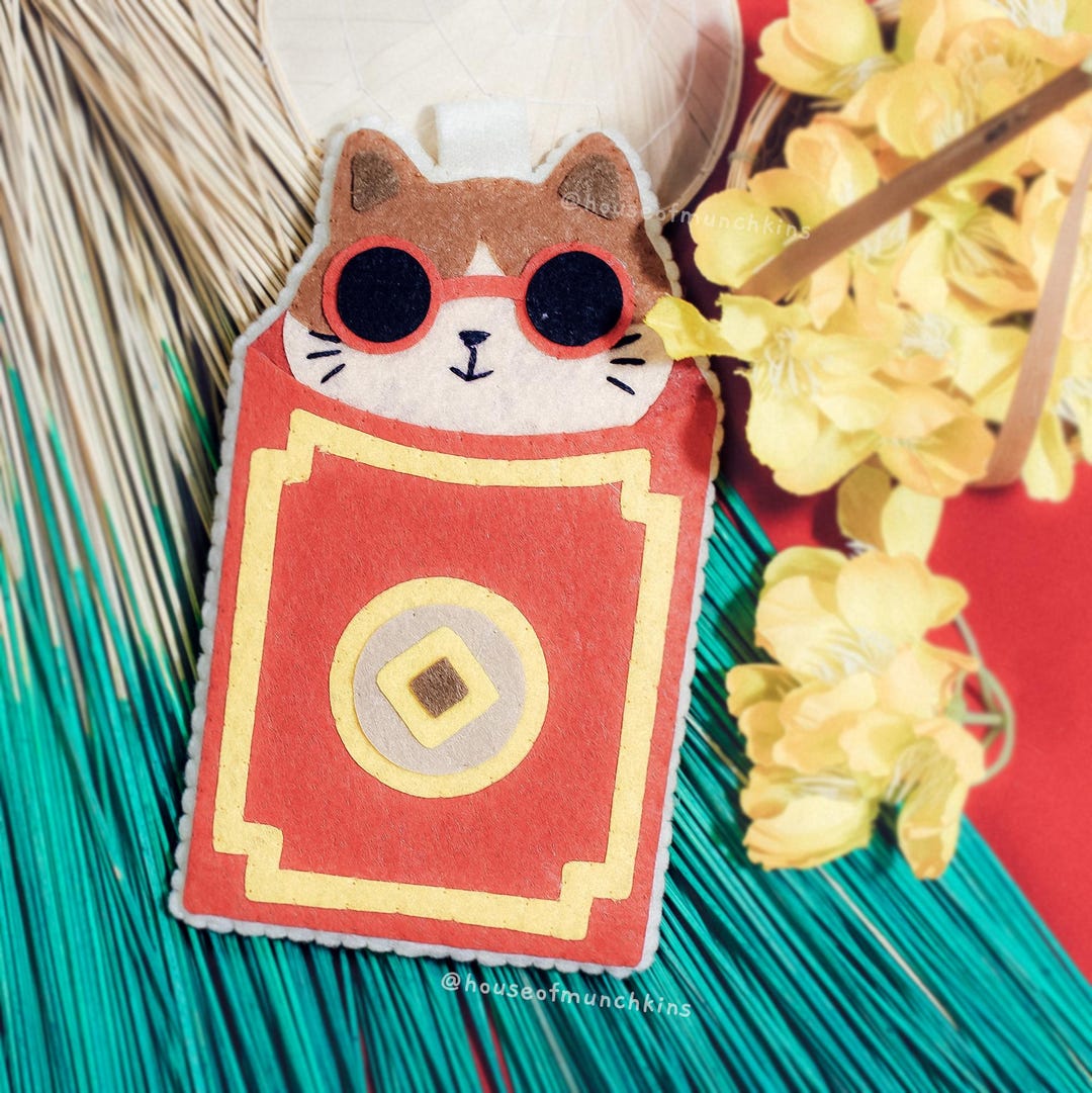 Luck Money Envelope Felt DIY Pattern | Lunar New Year Wealth Properity ...