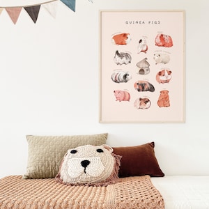 Guinea Pig Breeds Educational Poster | Printable Homeschool Pet Digital ...