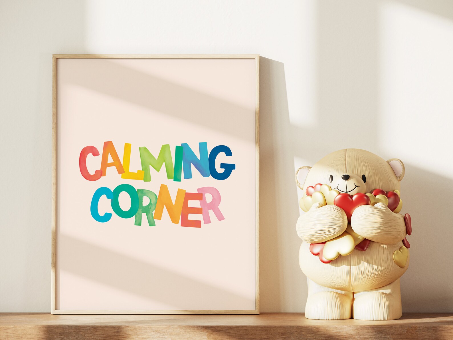 Calm Corner Educational Posters Set of 8 Rainbow Printable Toddler Room ...