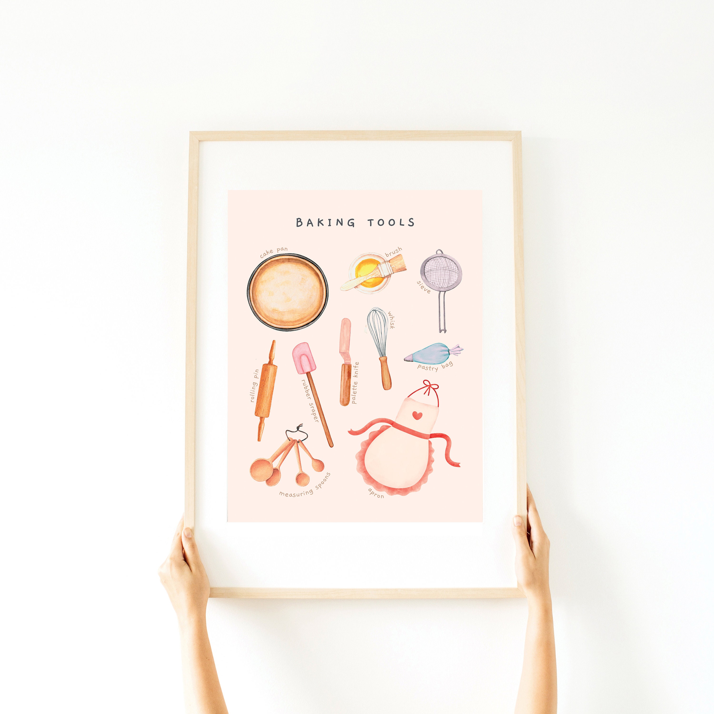Basic Baking Tools Educational Poster Pastry Montessori Toddler Room ...