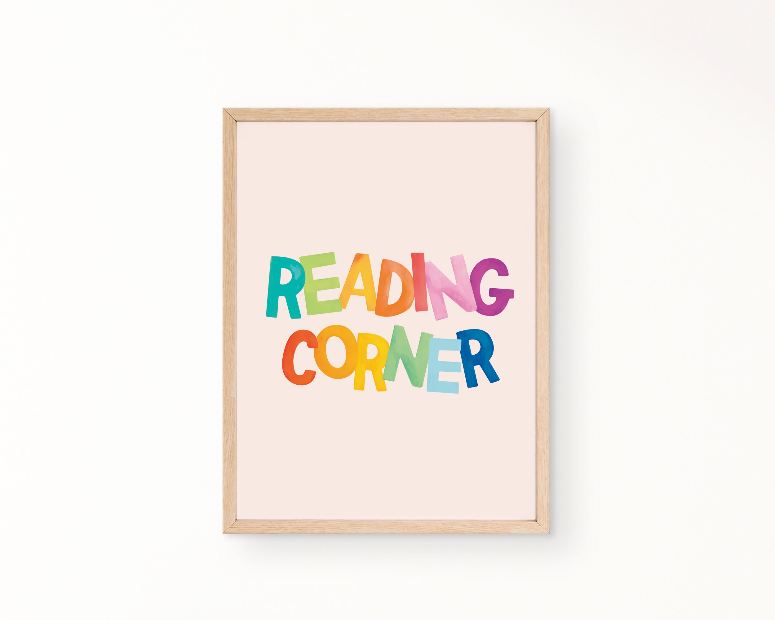 Rainbow Reading Corner Poster Printable Toddler Bedroom - Etsy