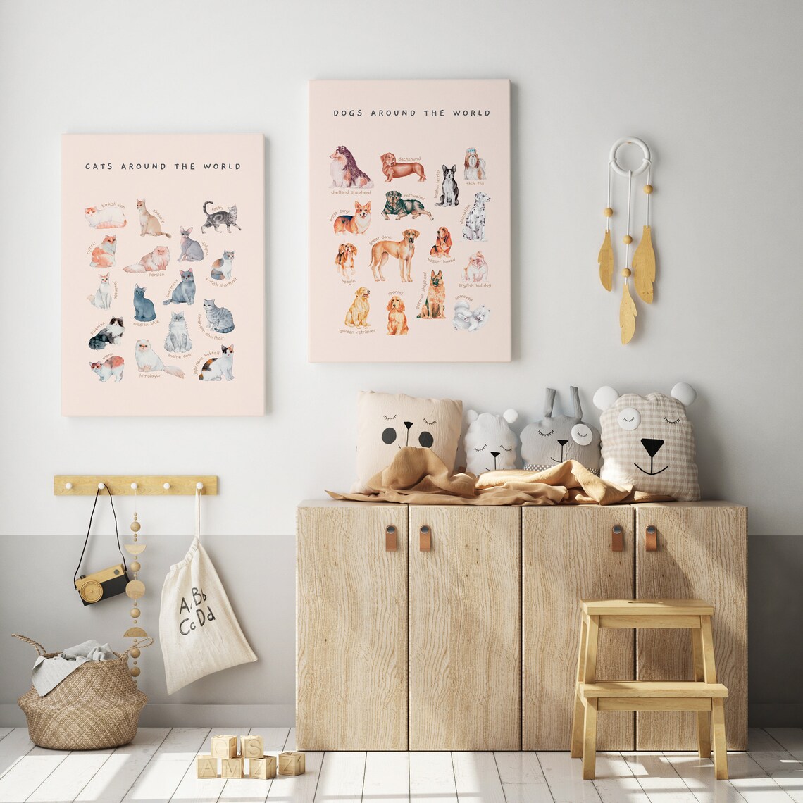Cat & Dog Breeds Educational Posters Set of 2 Printable - Etsy