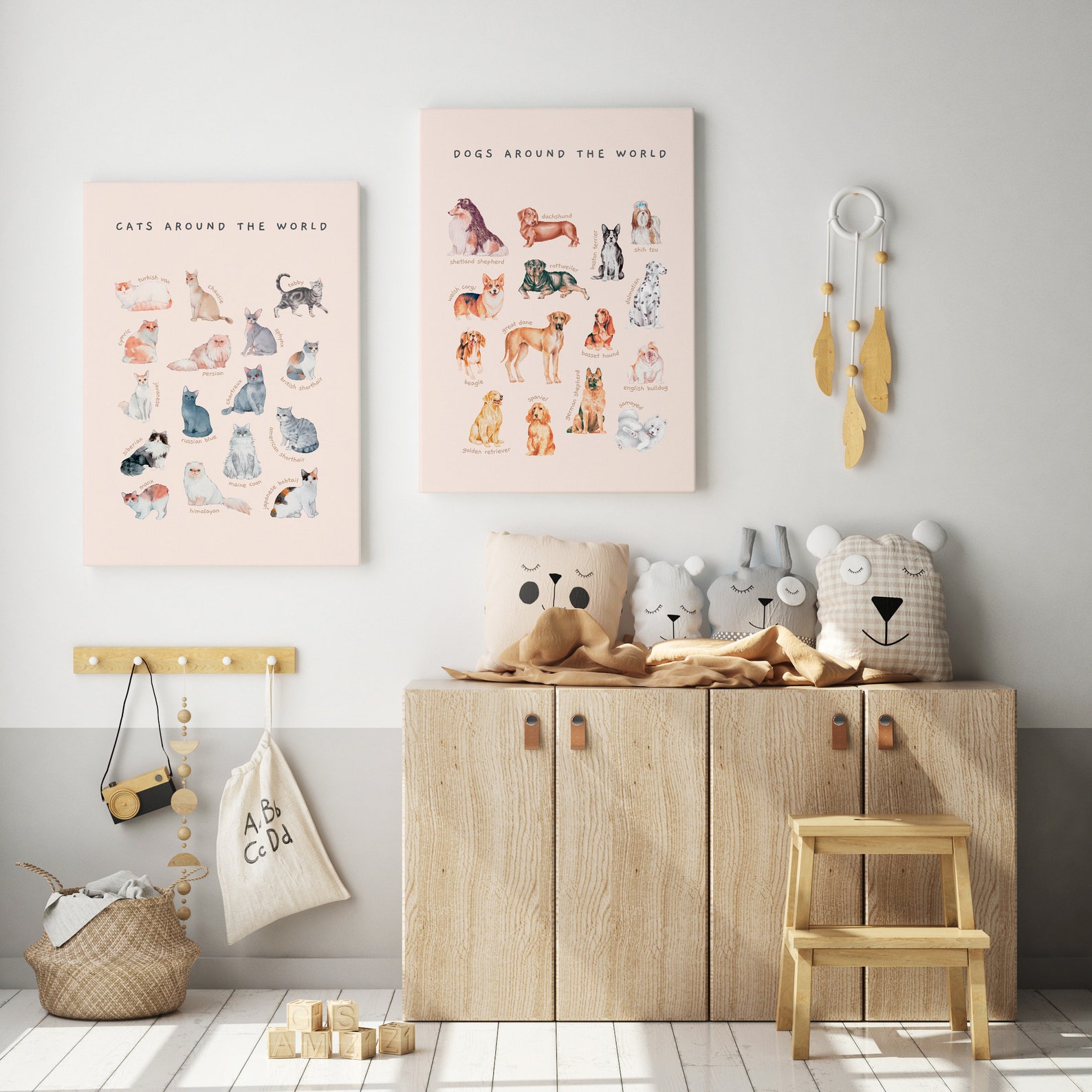 Cat & Dog Breeds Educational Posters Set of 2 Printable - Etsy