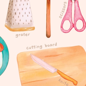 Food & Kitchen Educational Posters Set of 8 | Printable Montessori ...