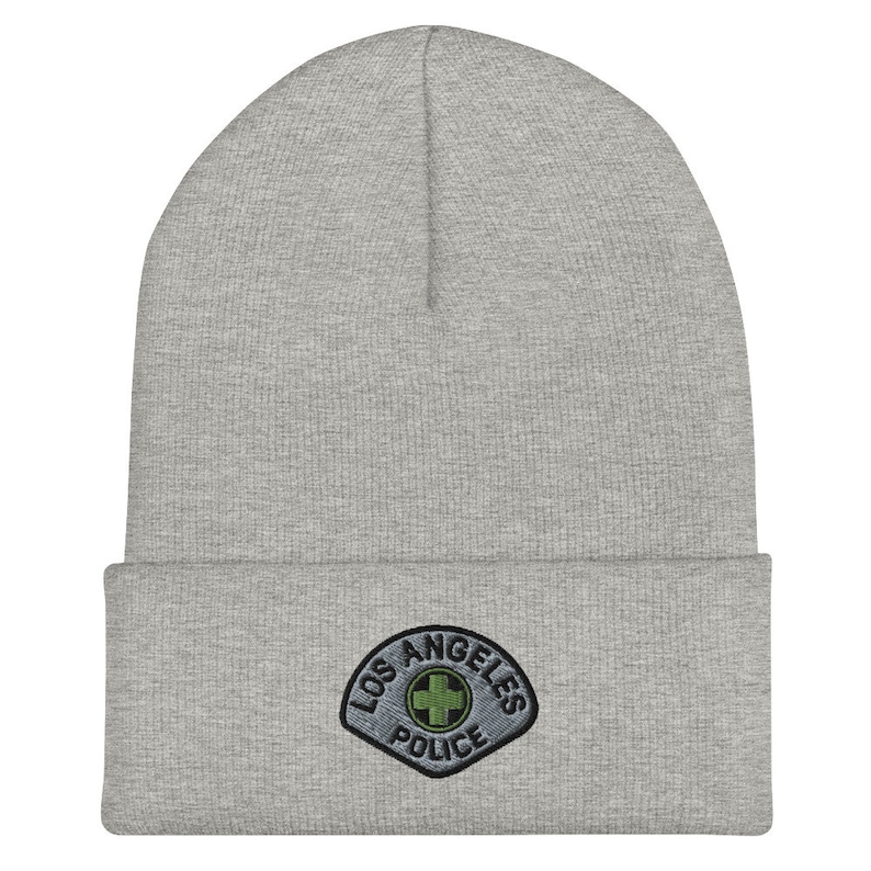 LAPD Los Angeles Police Department Patch Logo Embroidered Cuffed Beanie ...