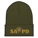 San Antonio Police Department SAPD and Logo Patch Cuffed Beanie ...