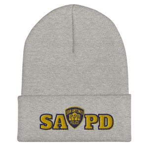 San Antonio Police Department SAPD and Logo Patch Cuffed Beanie ...