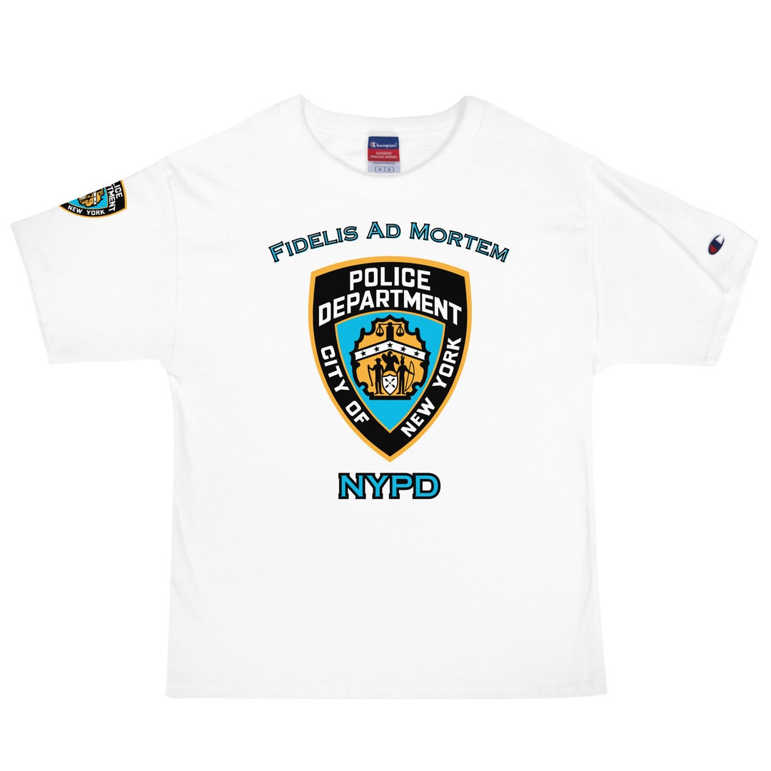 NYPD New York Police Department Patch Logo and "fidelis Ad Mortem" Men ...