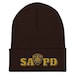 San Antonio Police Department SAPD and Logo Patch Cuffed Beanie ...