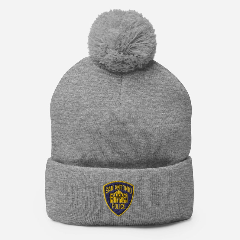 San Antonio Police Department SAPD Logo Patch Pom-pom Beanie - Etsy
