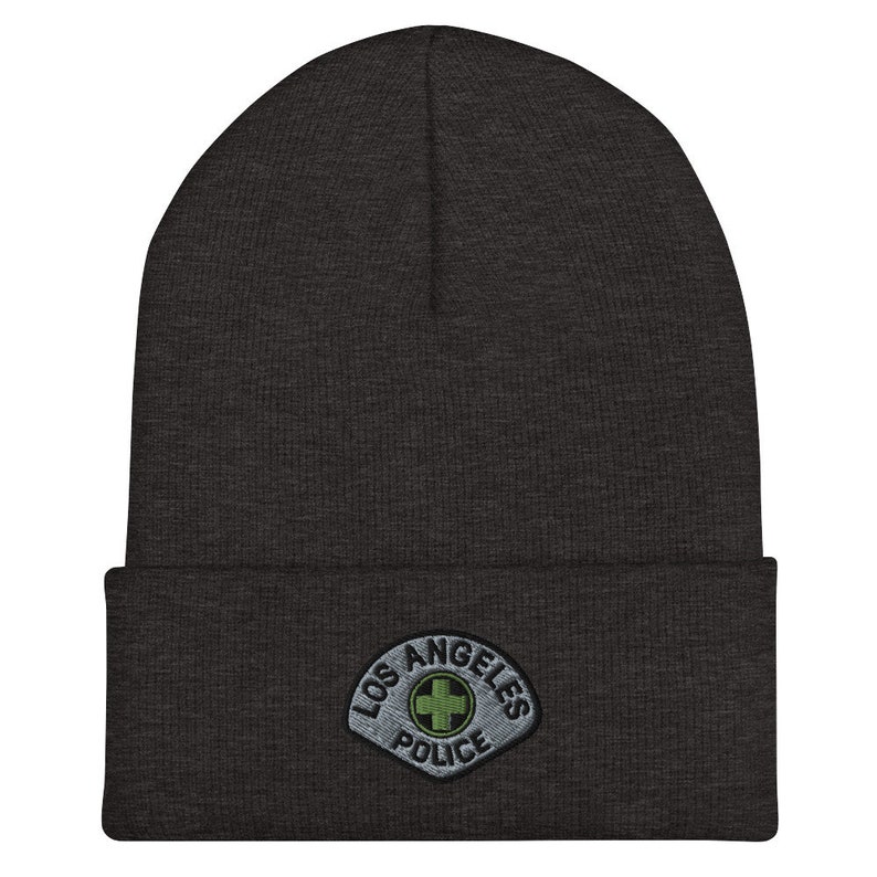 LAPD Los Angeles Police Department Patch Logo Embroidered Cuffed Beanie ...