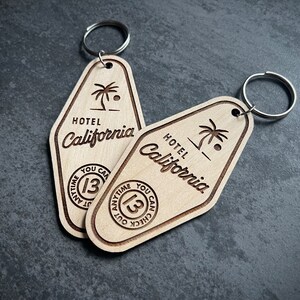 Hotel California Wood Keychain the Eagles - Etsy