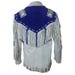 Men Native American Blue Jacket | Cowboy Leather Fringe Jacket ...