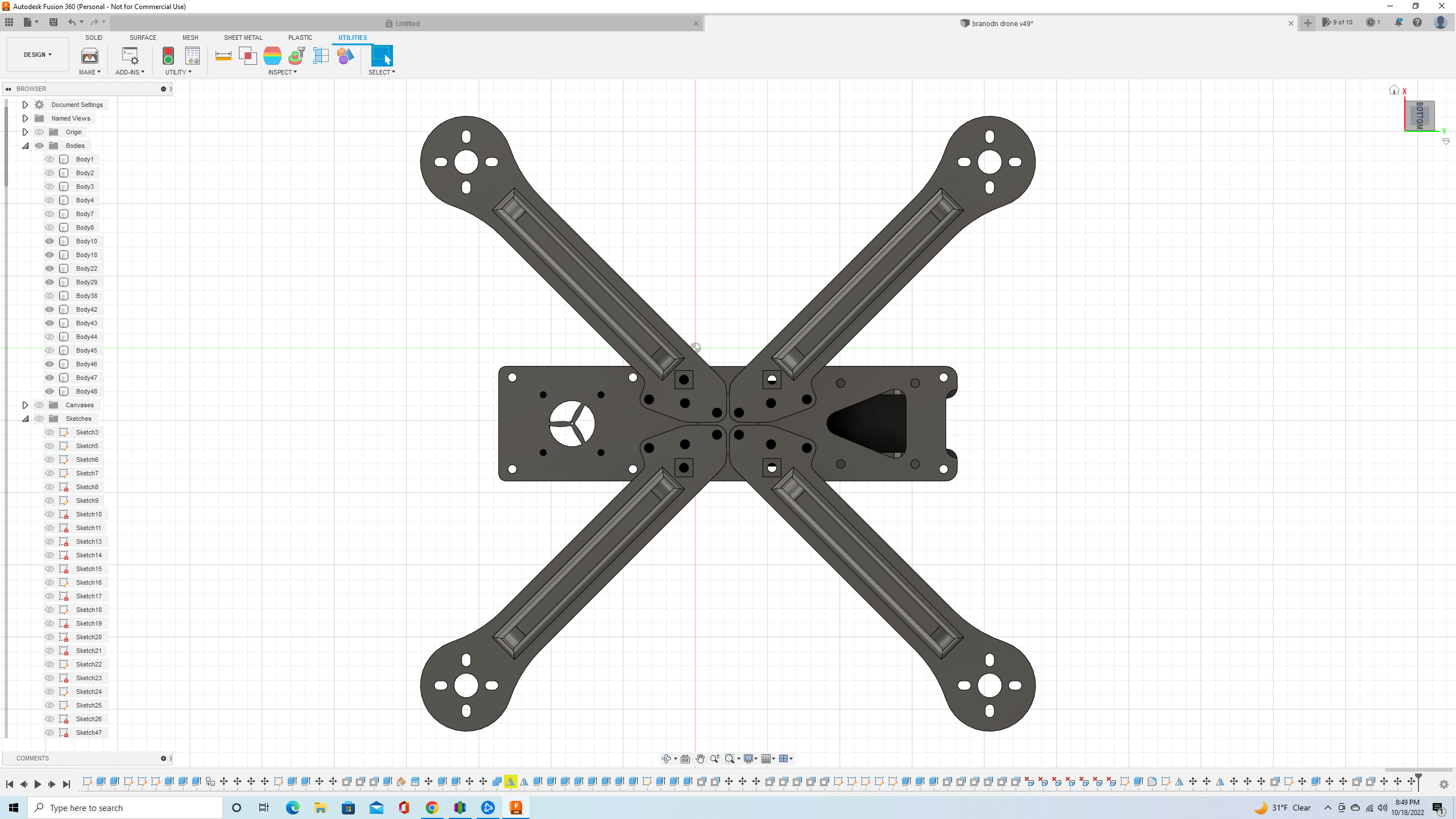 Drone Frame STL Files - Etsy