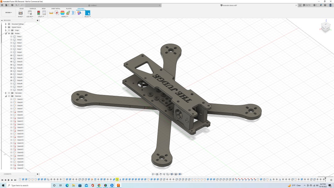 Drone Frame STL Files - Etsy