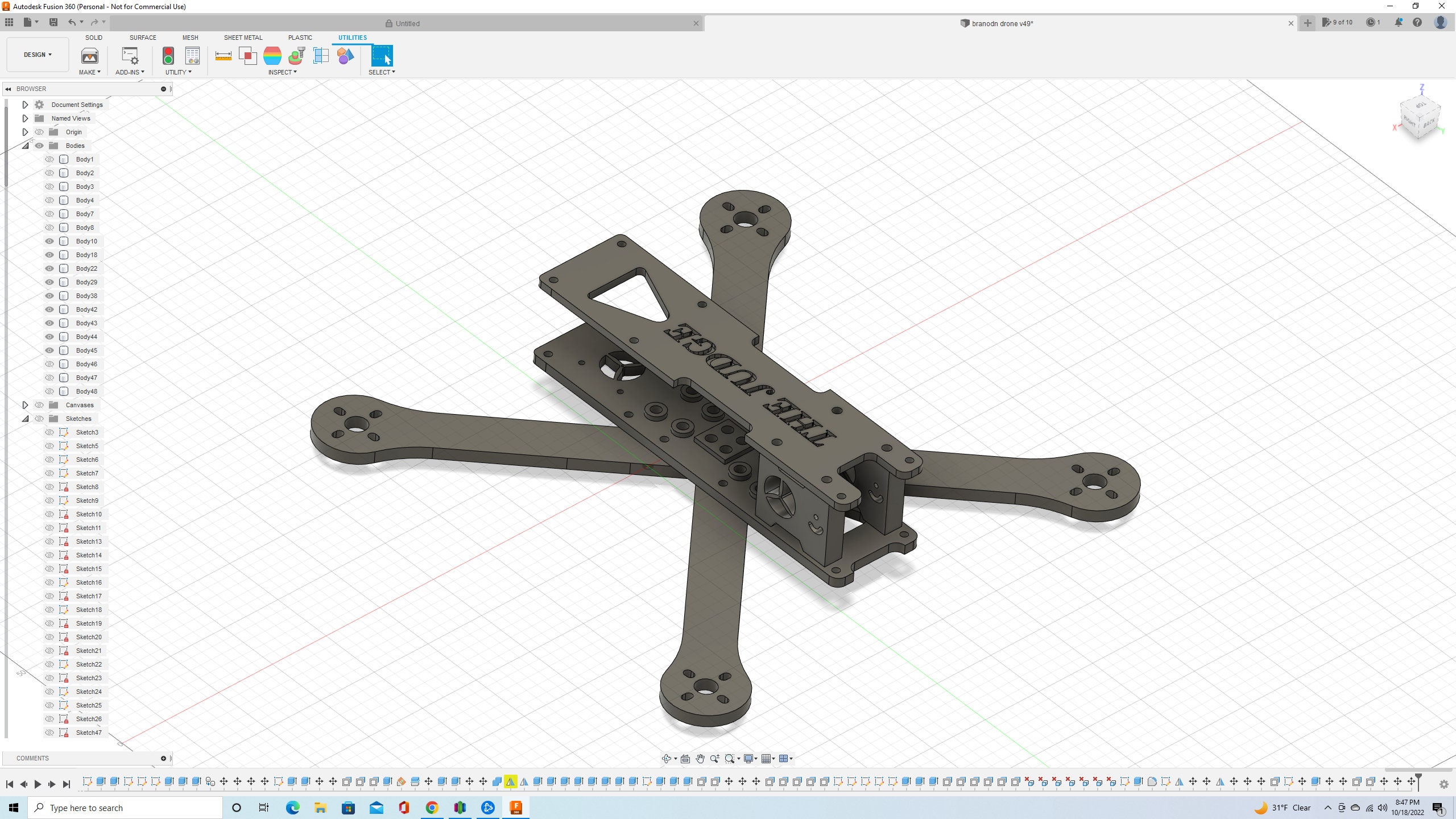 Custom Drone Chassis Drone Frame 3D Print Model | atelier-yuwa.ciao.jp