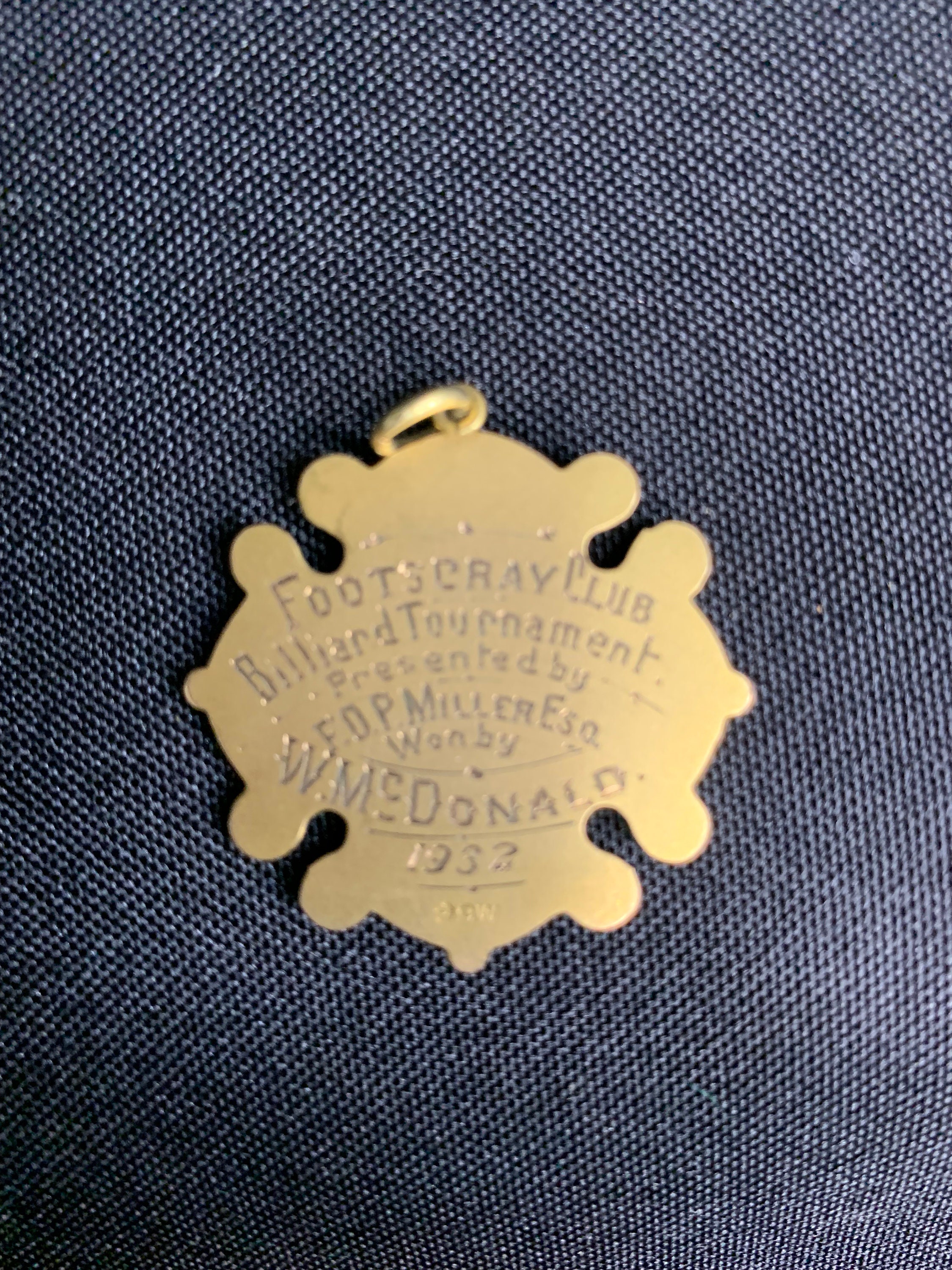 9ct Gold Billiard Tournament Winner's Medal - Etsy