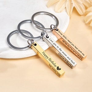 Personalized Keychain Metal Engraved Keychain Engraved Key Chain Custom ...