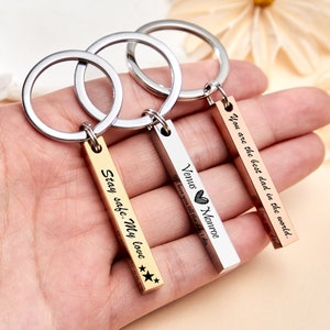 Personalized Keychain Metal Engraved Keychain Engraved Key Chain Custom ...