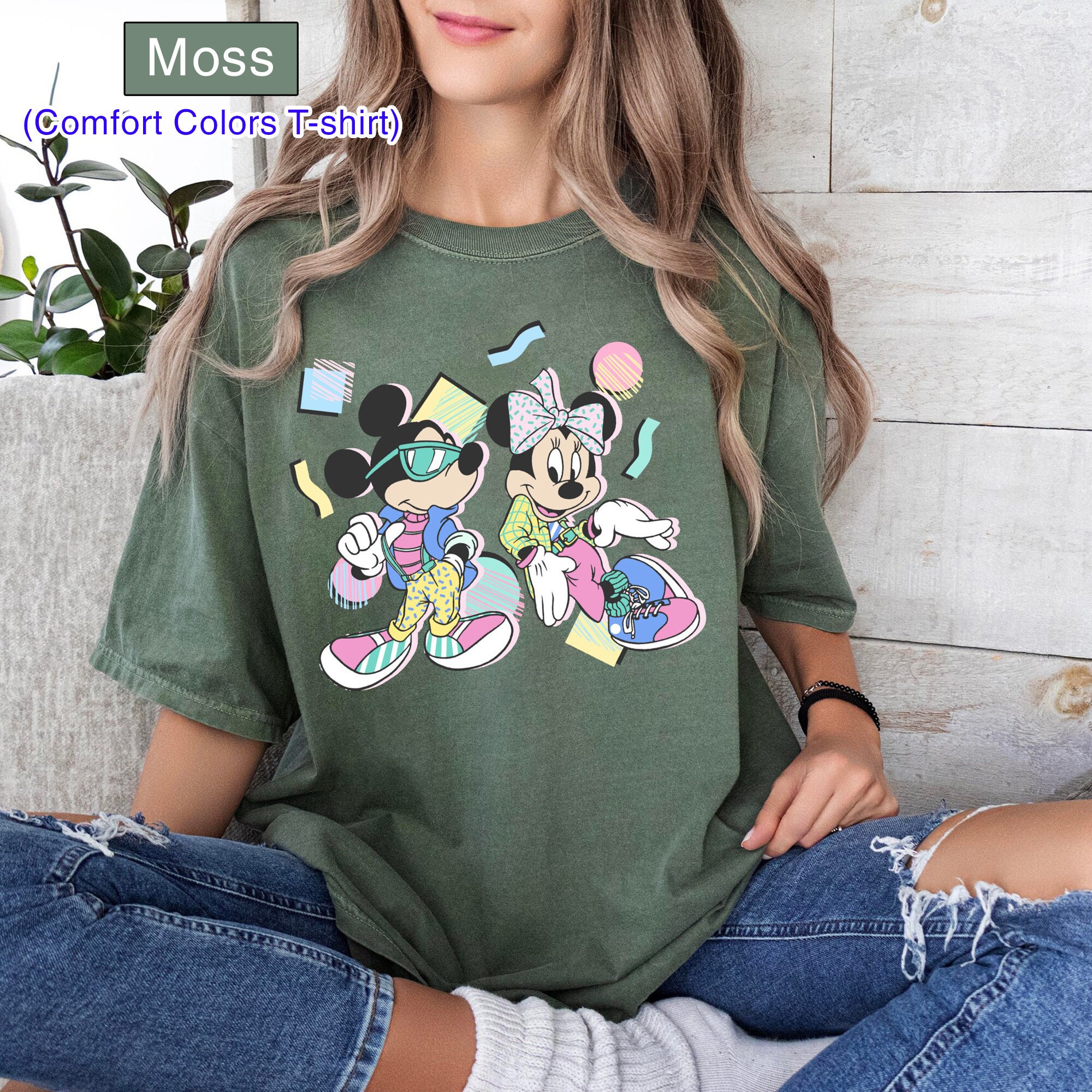 Mickey and Minnie Retro Shirt, Disney Nostalgia Mickey Mouse Shirt, Couple Disneyland Shirt ...
