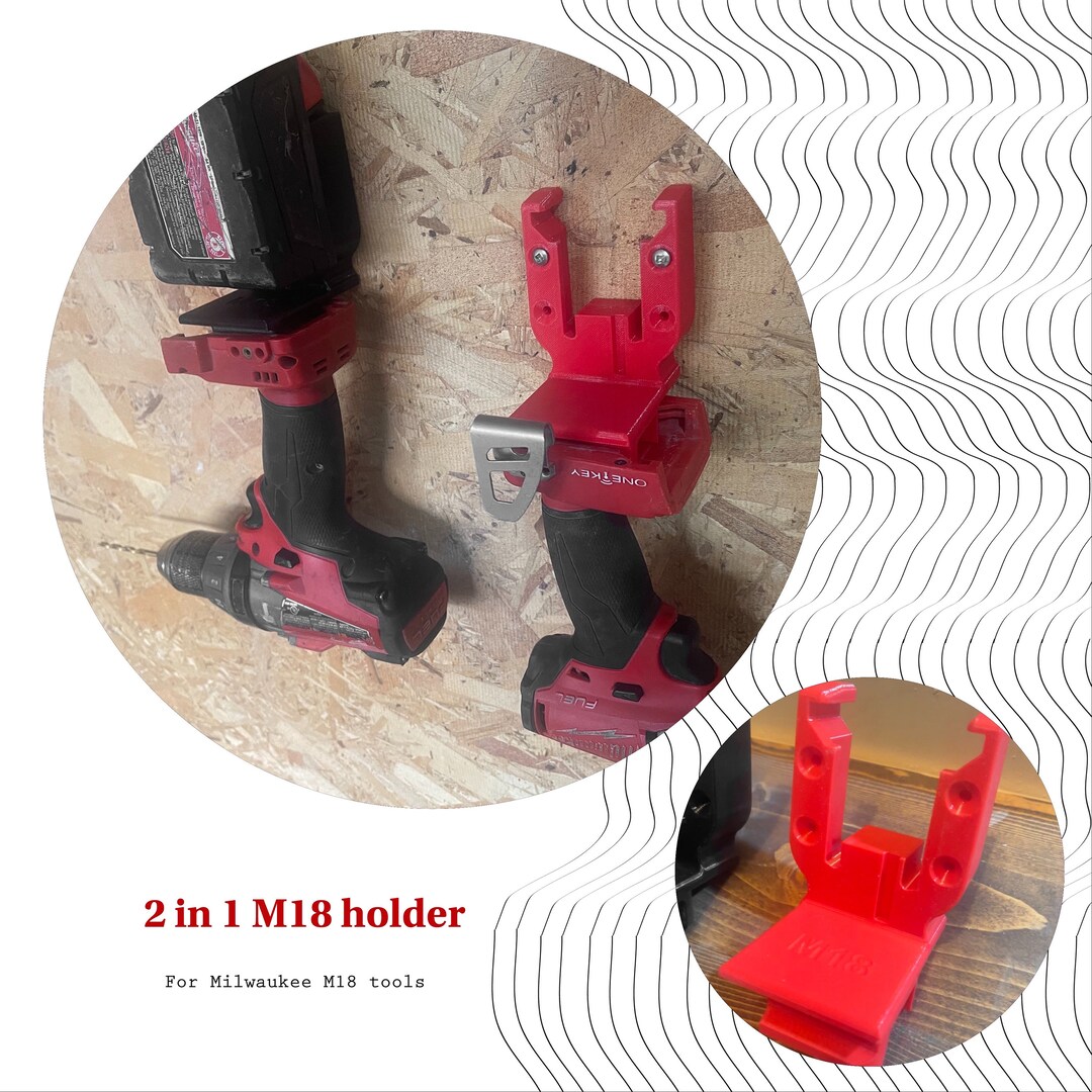 Ultimate 2-in-1 M18 Battery and Tool Mount - Milwaukee Tools Mount - Etsy