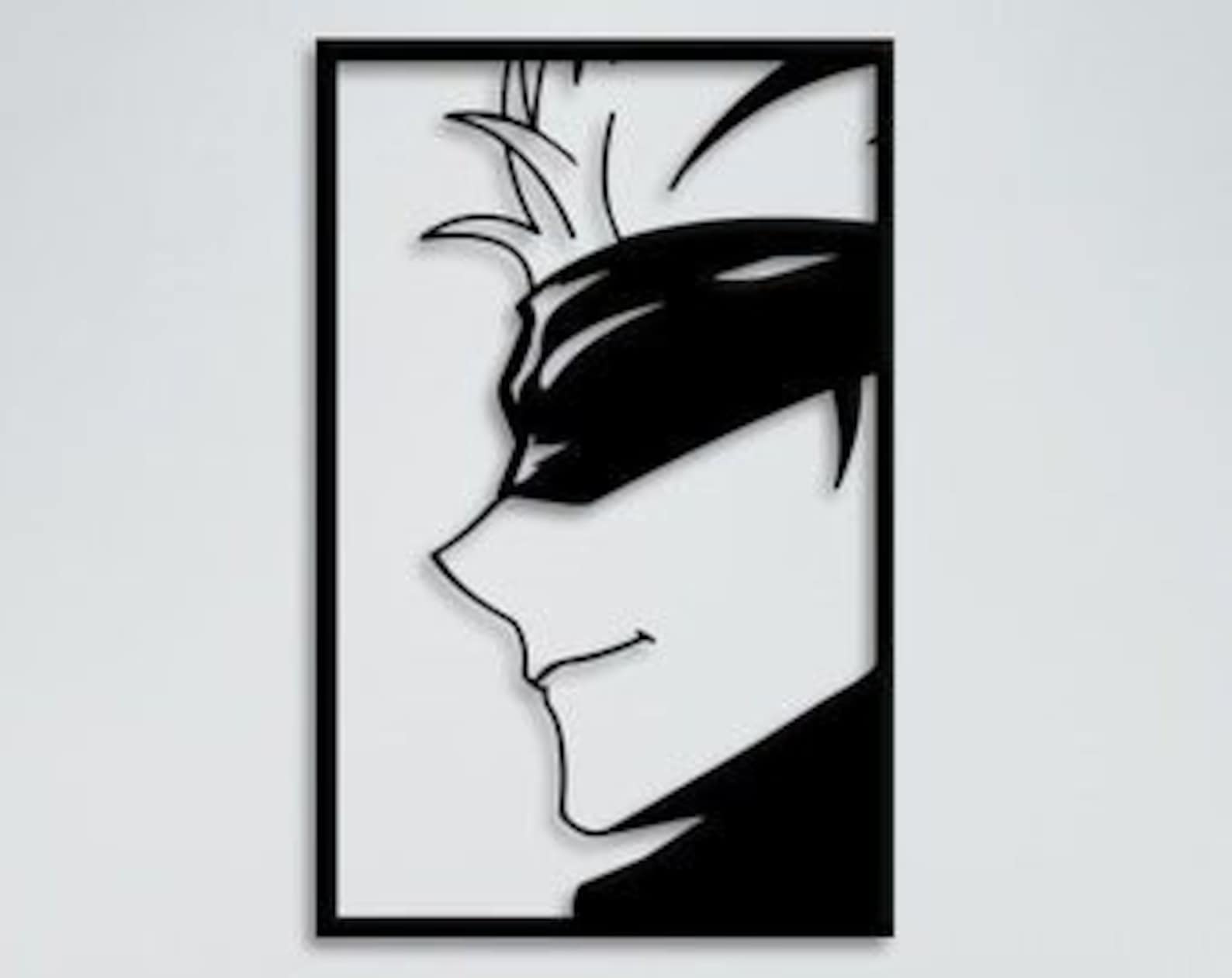 Anime Character cut Wood Wall Art Housewarming Gift, Fireplace Decor ...
