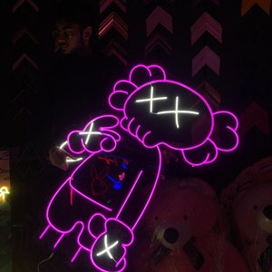 Handmade Kaws Neon Sign Cute Gift for Friends - Etsy Canada