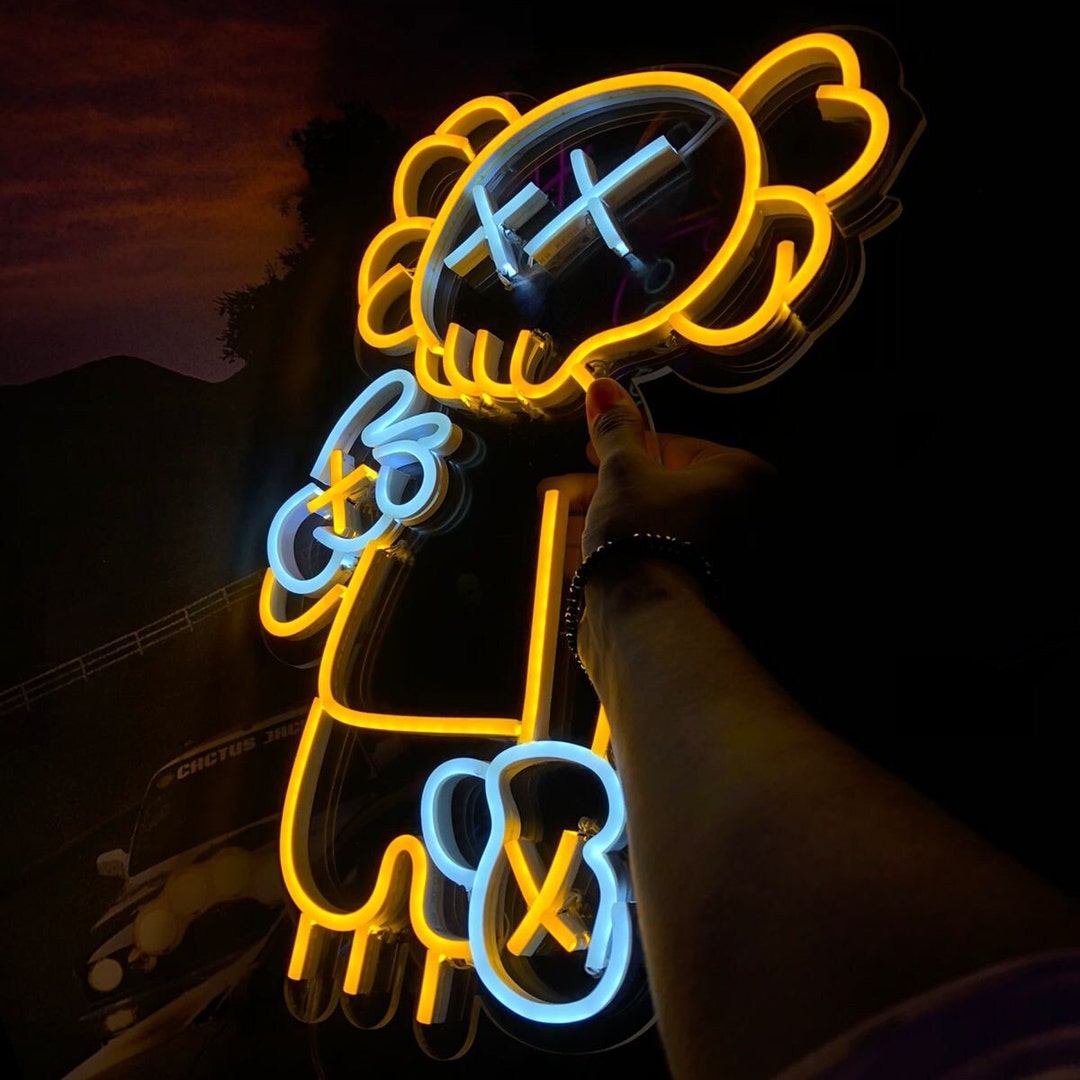Handmade Kaws Neon Sign Cute Gift for Friends - Etsy Canada