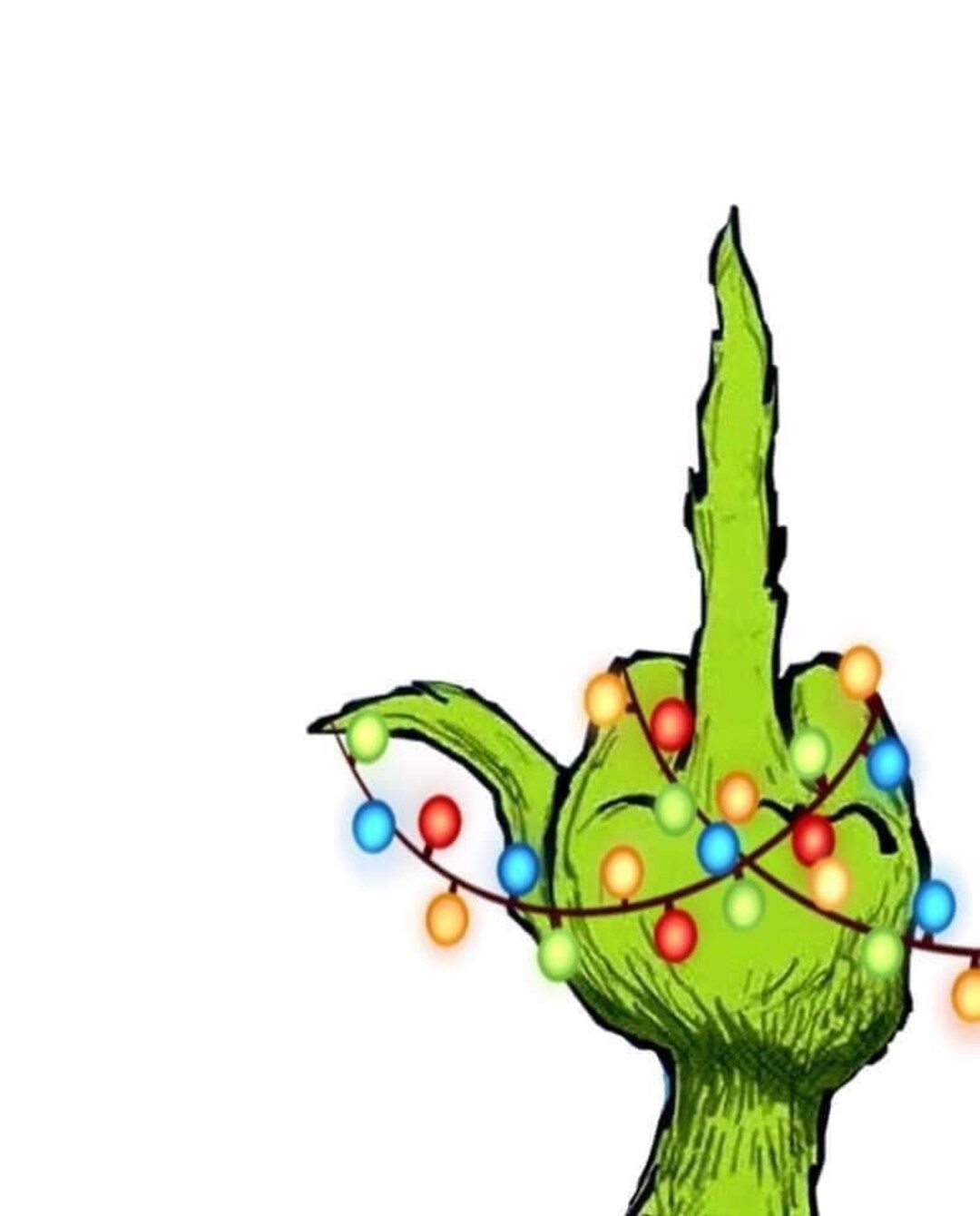 Grinch Middle Finger - Etsy
