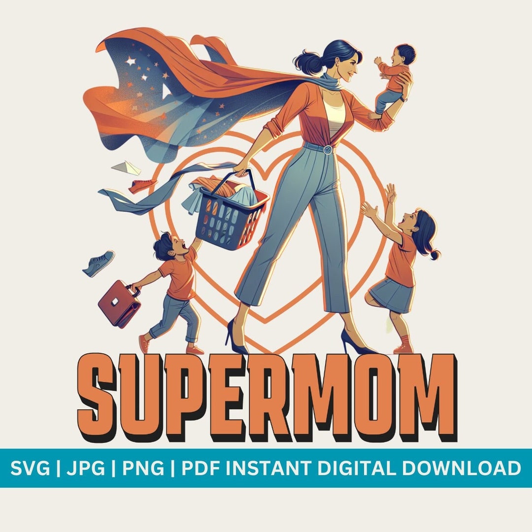 Supermom SVG, Mother's Day SVG, Split Name Frame Svg, Mom Svg Cut File ...