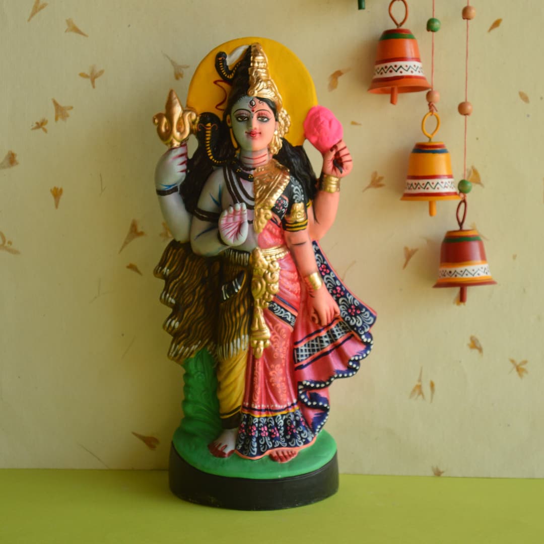 Navaratri Golu Dolls Arthanareeshwarar Handmade and Handpainted in ...