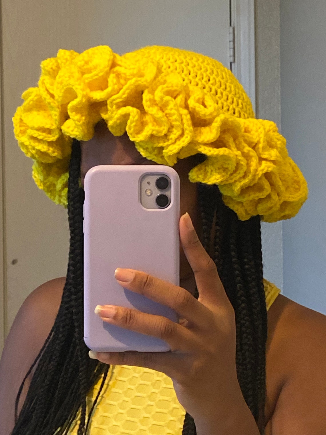 Pattern for Crochet Ruffled Bucket Hat - Etsy