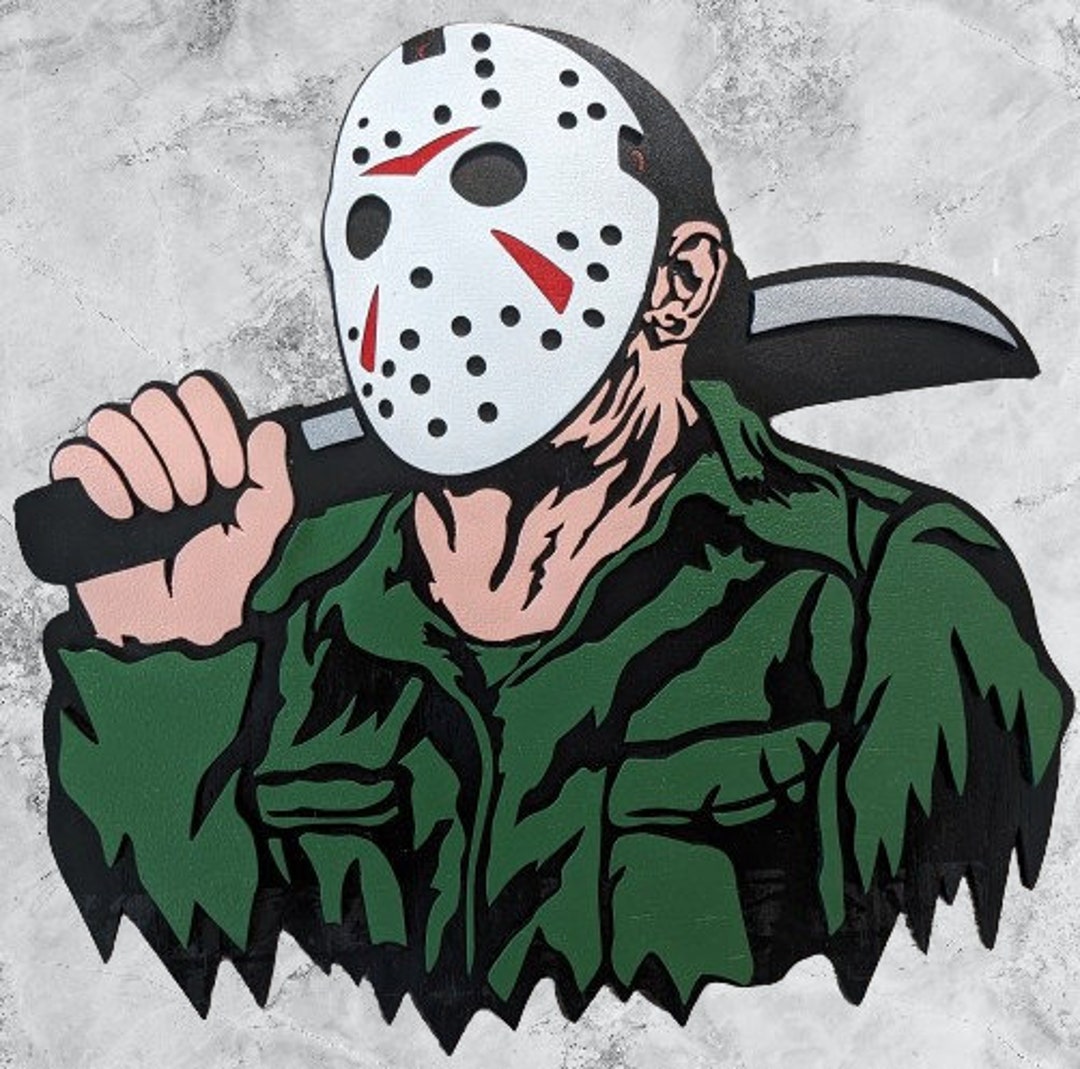 3d Laser Cut Jason Voorhees, Hand Glued and Hand Painted, Laser ...