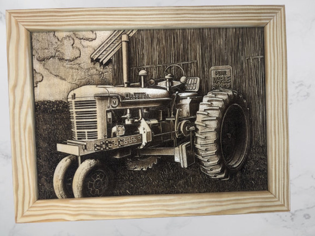 Tractor 3d Illusion Laser Engraving, Custom Frame, Christmas Gifts ...