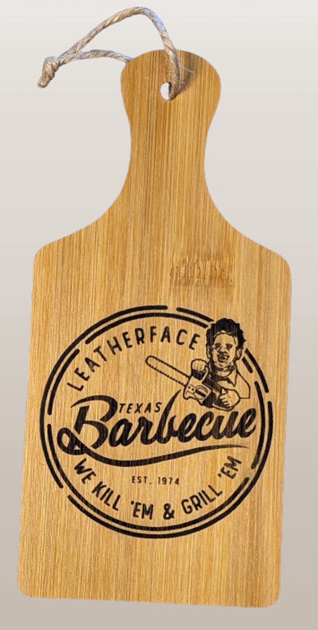 Laser Engraved Leatherface Barbeque Sign, Texas Chainsaw Massacre, BBQ ...