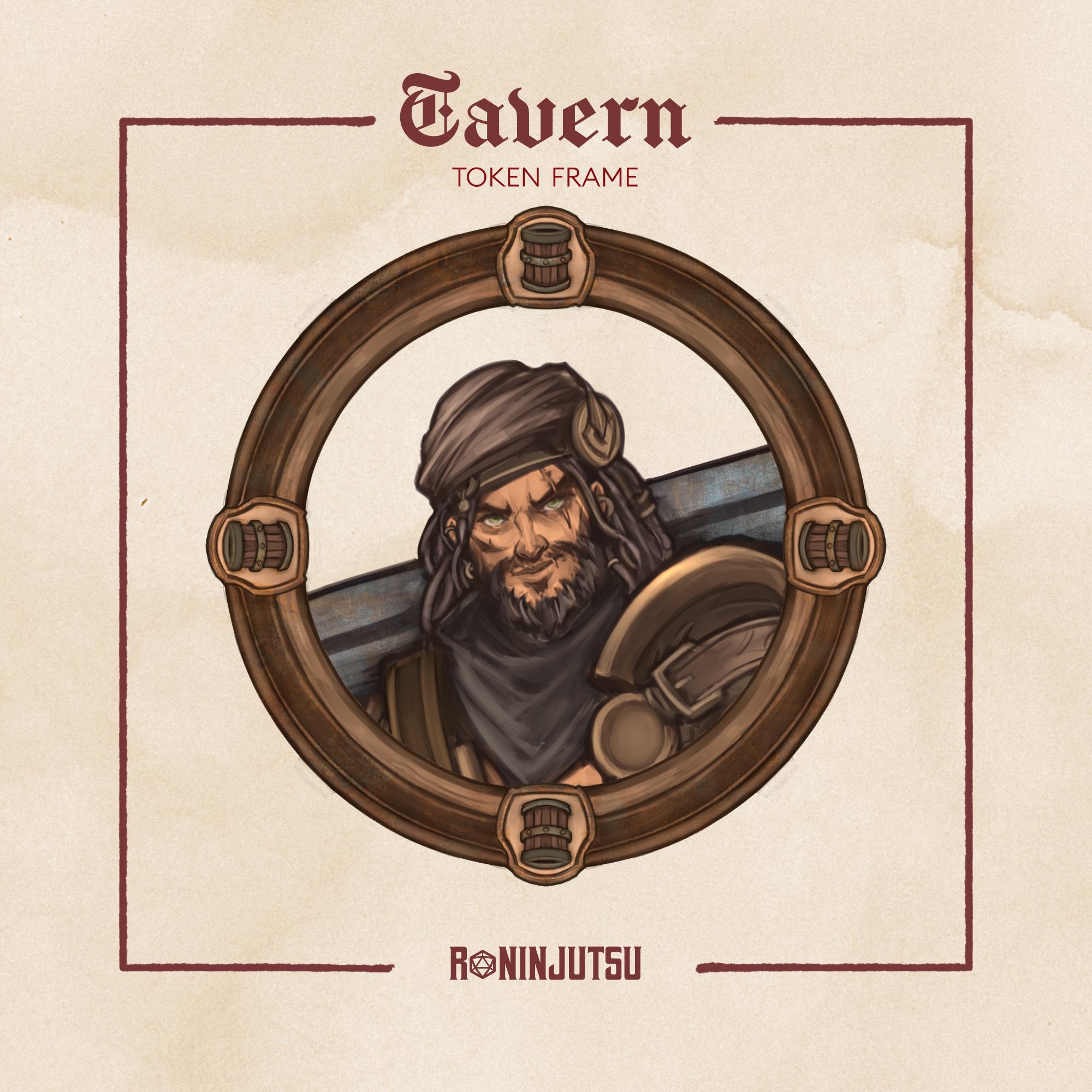 Tavern Wood Beer Mug Token Frame Border for TTRPG dnd, Pathfinder ...