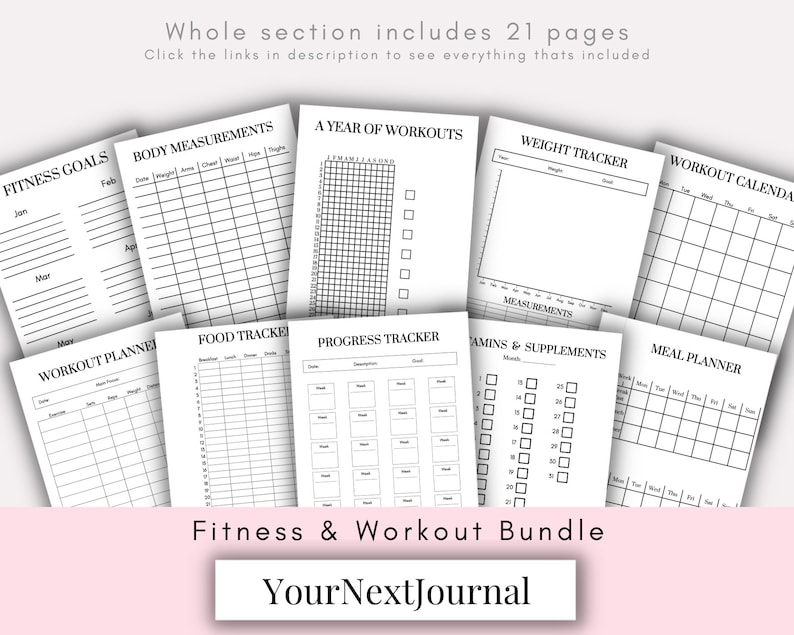 Paquete de Bullet Journal avanzado para imprimir/seguimiento del estado ...