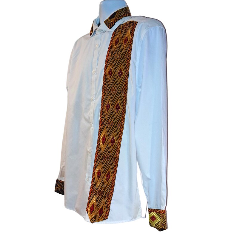 Ethiopia Tibeb White Dress Shirts With New Pattern - Etsy
