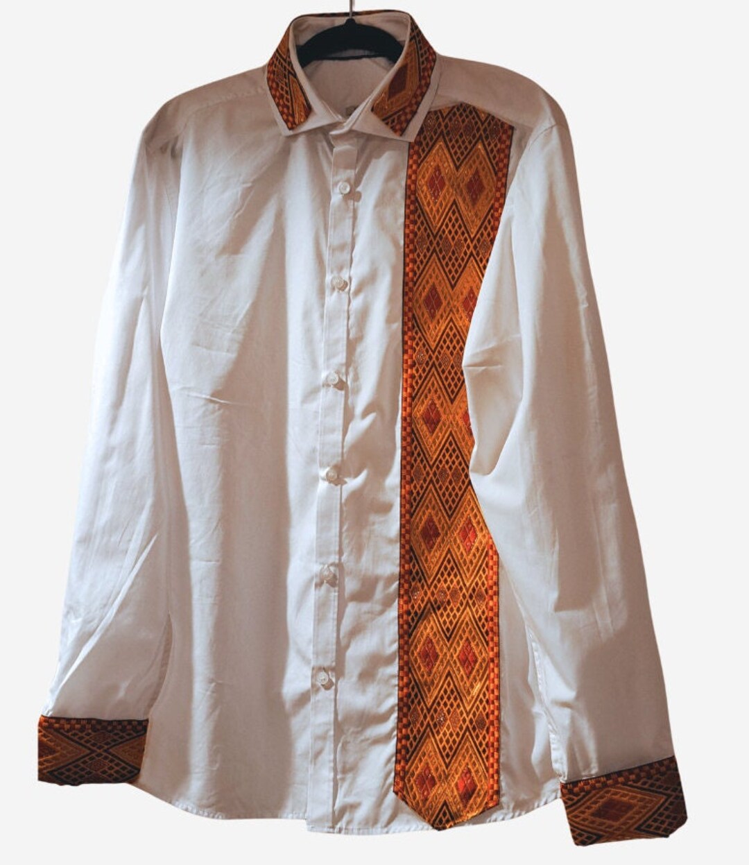 Ethiopia Tibeb White Dress Shirts With New Pattern - Etsy