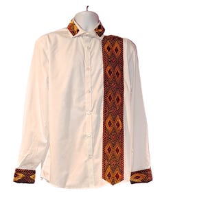 Ethiopia Tibeb White Dress Shirts With New Pattern - Etsy