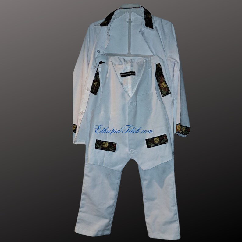 Ethiopia Tibeb Big Boy 3pcs White Dress - Etsy