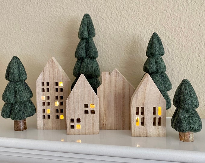 Needle Felted Pine Trees - Etsy