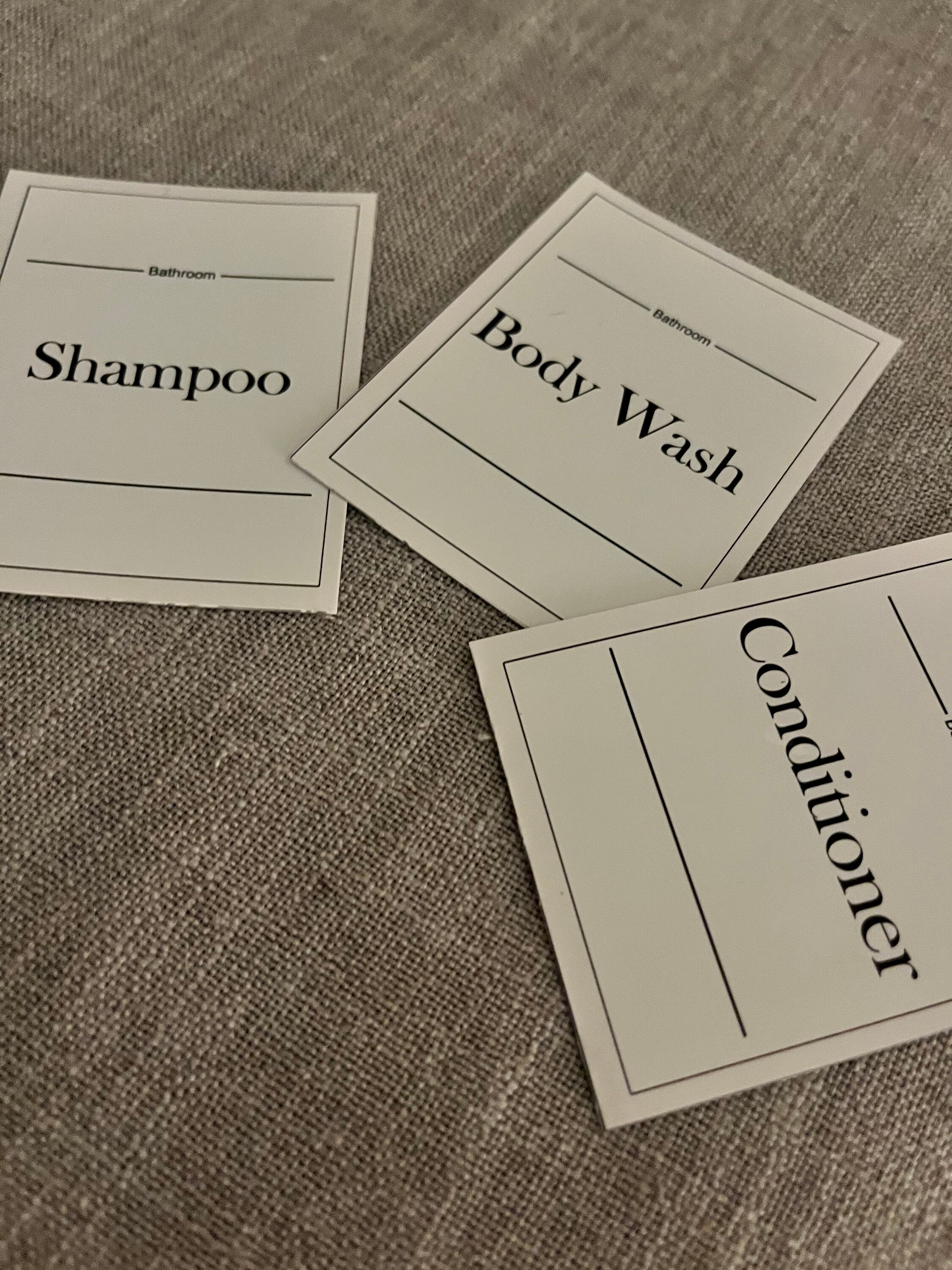 Battle Labels. Bathroom Bottle Labels. Sticky Labels. Personalised ...